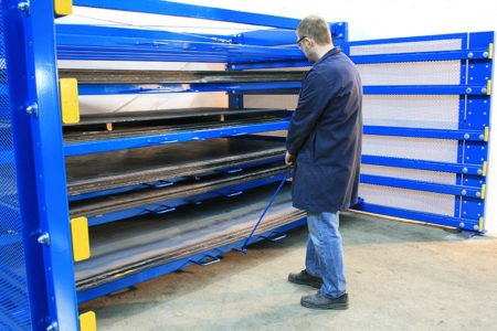 Roll Out Sheet Metal Rack | Roll Out Steel Storage Racks