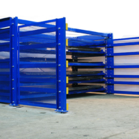 Roll Out Sheet Metal Rack | Roll Out Steel Storage Racks