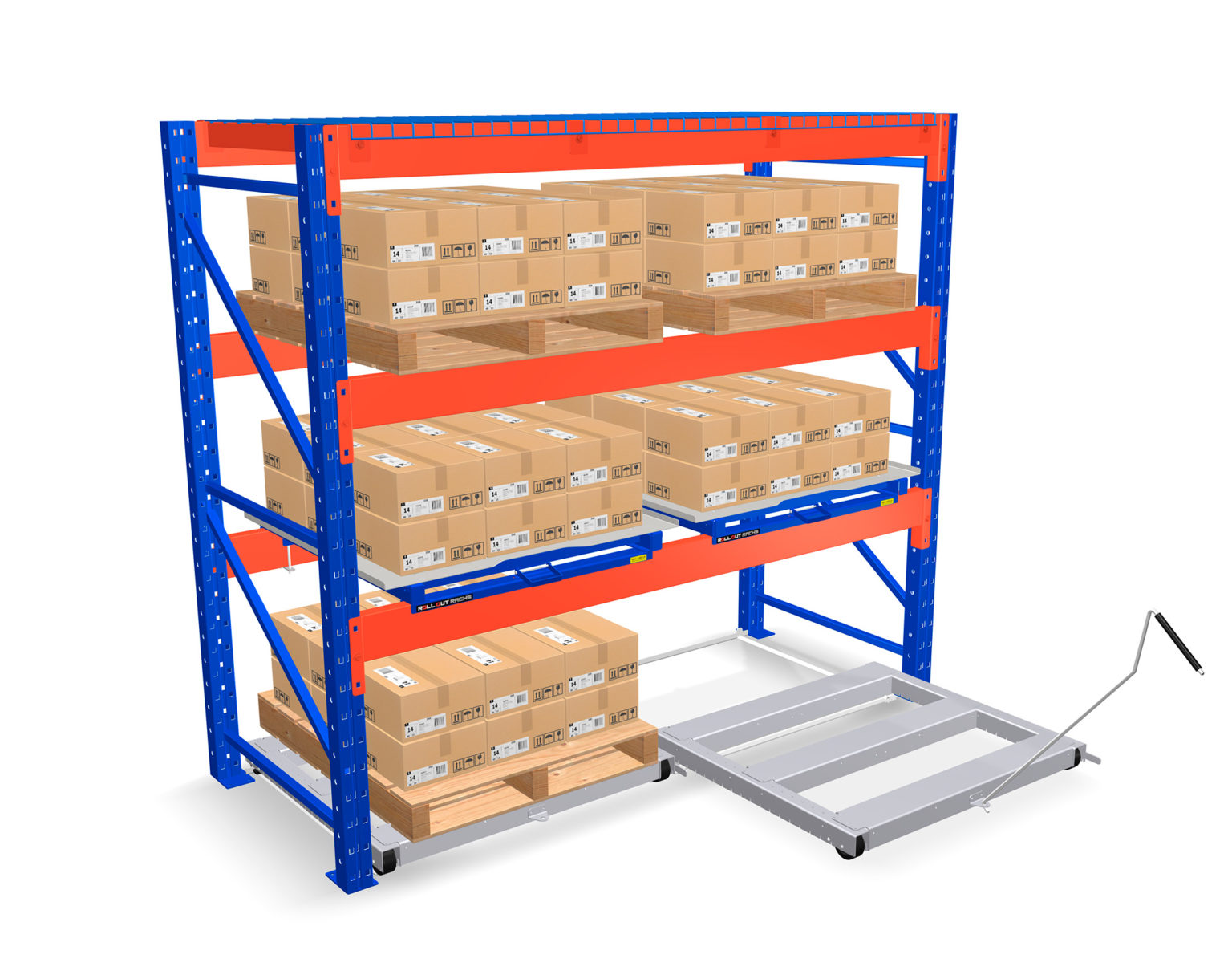 Pallet Rack Sliding Shelves | Pallet Rack Pull-Out Shelves