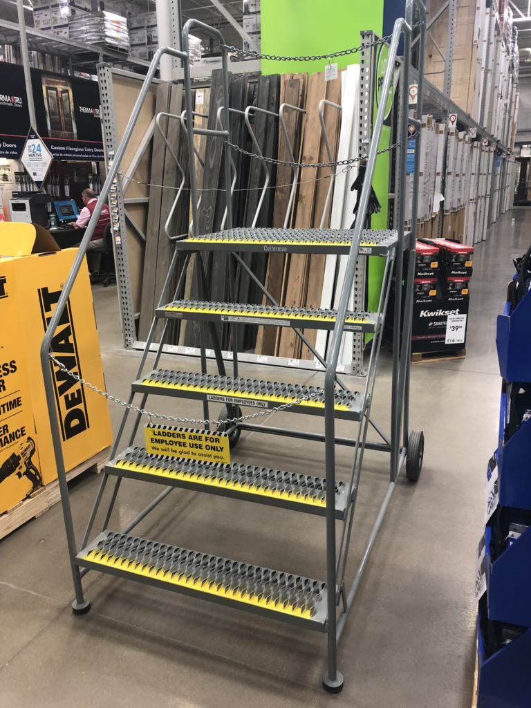 Metal Work Platform Ladder | Warehouse Rack and Shelf