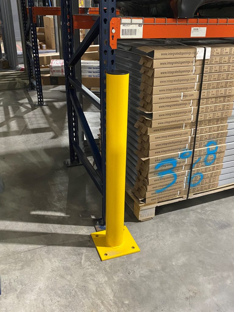 Steel Pipe Safety Bollards for Loading Dock Overhead Doors