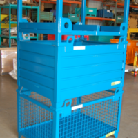 Stackable Steel Container with Open Sides | Stackable Cradle Rack ...