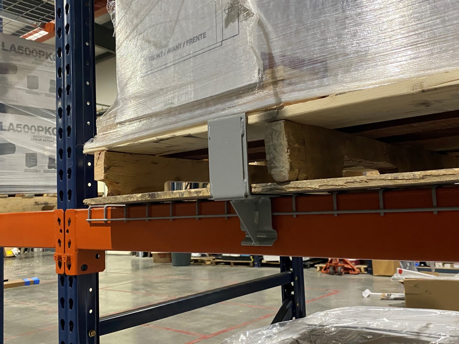 Pallet Stopper for Racking Safety | Warehouse Pallet Brackets