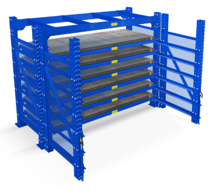 Roll Out Sheet Metal Rack | Roll Out Steel Storage Racks