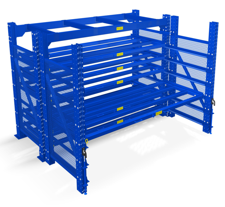 Roll Out Sheet Metal Rack | Roll Out Steel Storage Racks