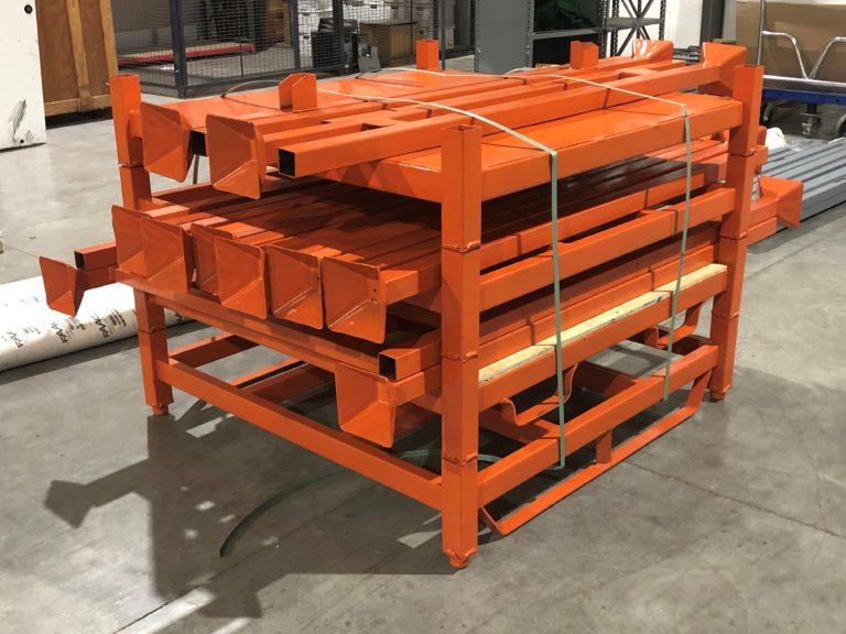 Stacking Pallet Racks with Perforated Steel Decking