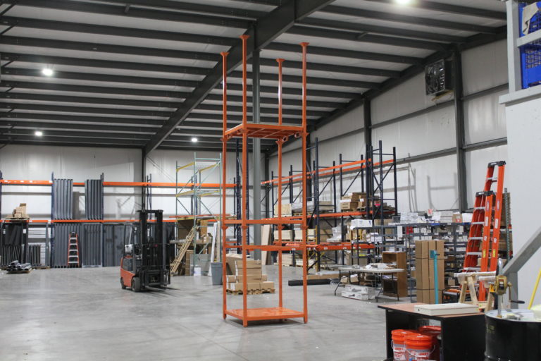 Stacking Pallet Racks with Perforated Steel Decking
