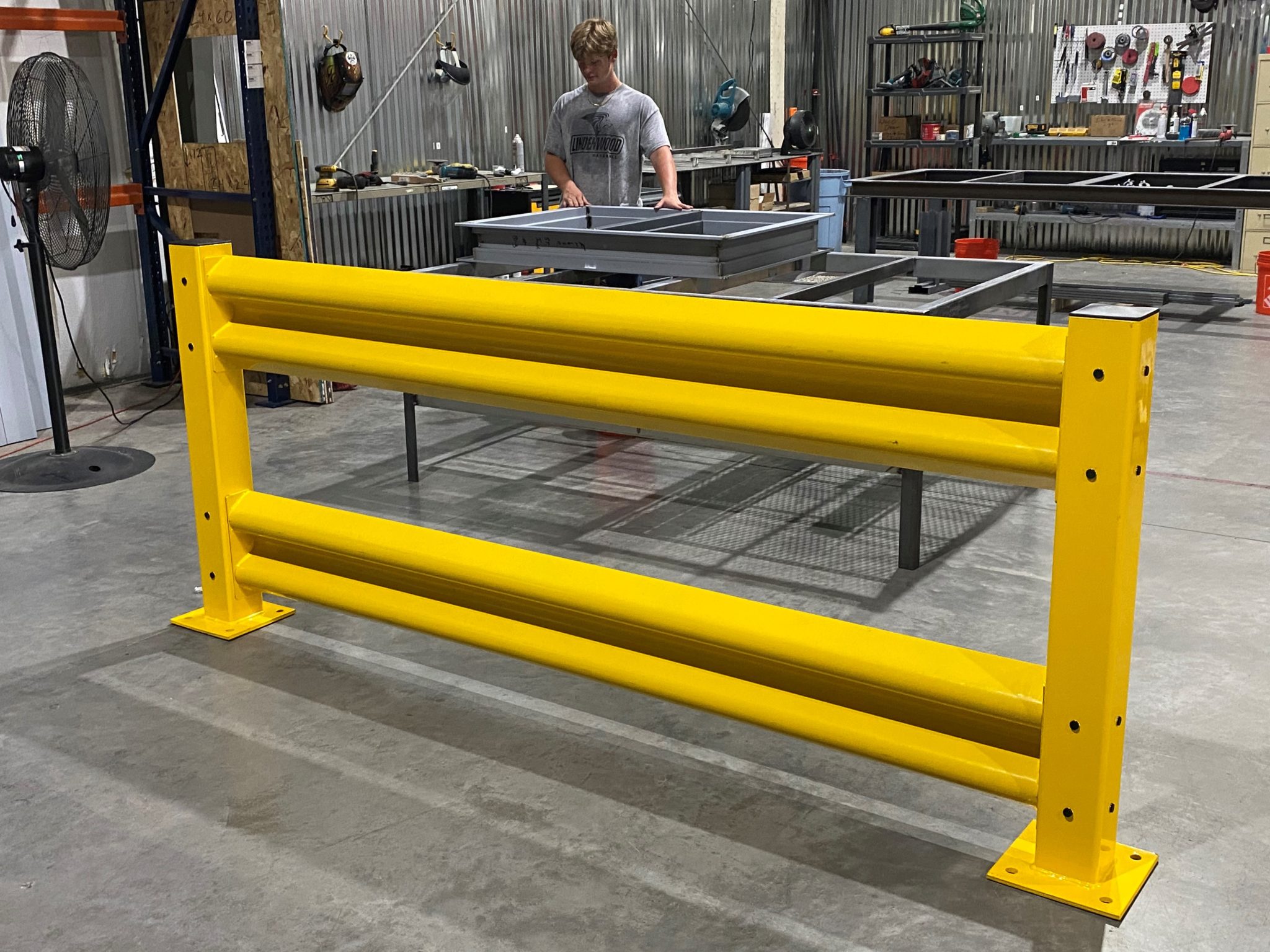 Double-Tier Industrial Guard Rail | Warehouse Safety Barriers