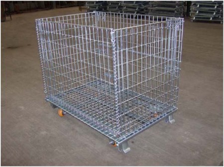 Collapsible Wire Containers with Casters - Wholesale