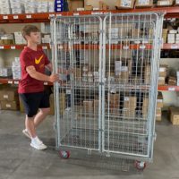 Mobile Wire Security Carts | Warehouse Rack and Shelf