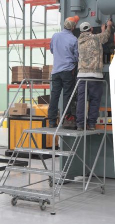 Metal Work Platform Ladder | Warehouse Rack and Shelf