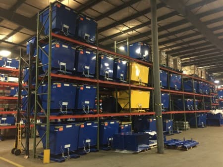 Self-Dumping Forklift Hoppers | Steel Waste Scrap Containers