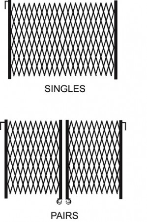 Single Folding Security Gate | Collapsible Steel Gate